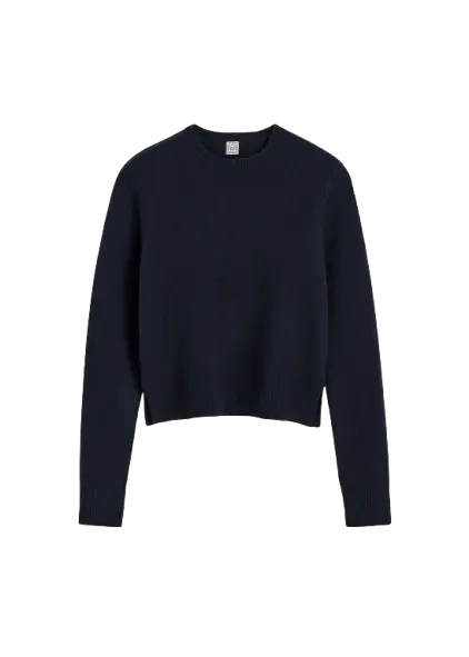 TOTEME Cropped Crew-neck Knit