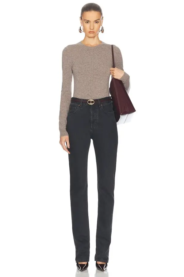 Saint Laurent Crewneck Sweater - Taupe