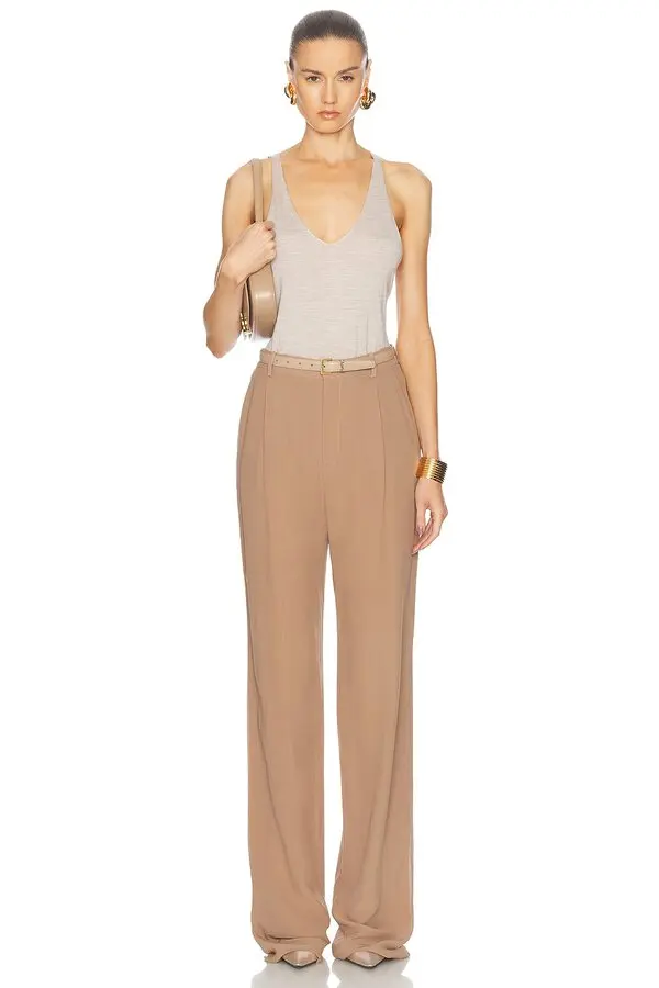 Saint Laurent Cashmere Tank Top - Beige