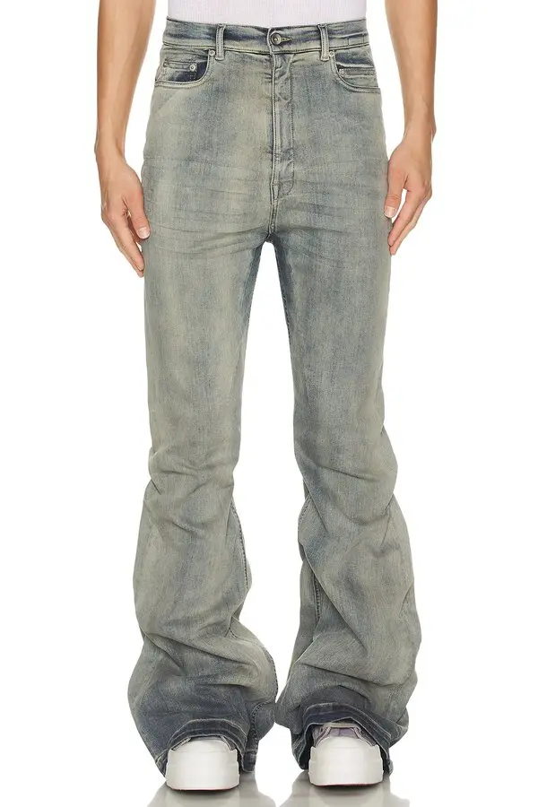 Rick Owens Bolan Bootcut In Denim-Dark In Sky - 45% Off | Editorialist