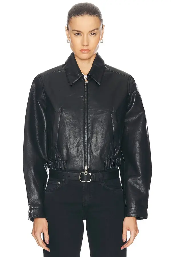 AGOLDE X Shoreditch Ski Club Essie Cropped Jacket - Black