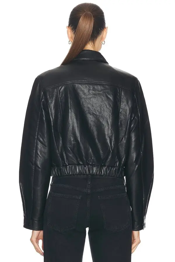 AGOLDE X Shoreditch Ski Club Essie Cropped Jacket - Black