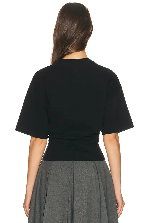 HELSA The Sculpted Tee In Thick Jersey - Black