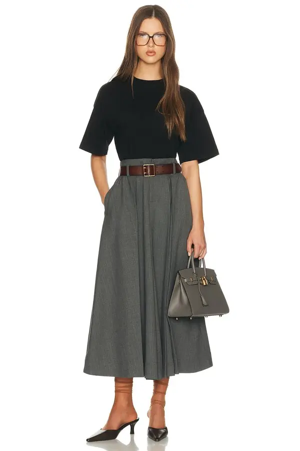 HELSA The Sculpted Tee In Thick Jersey - Black