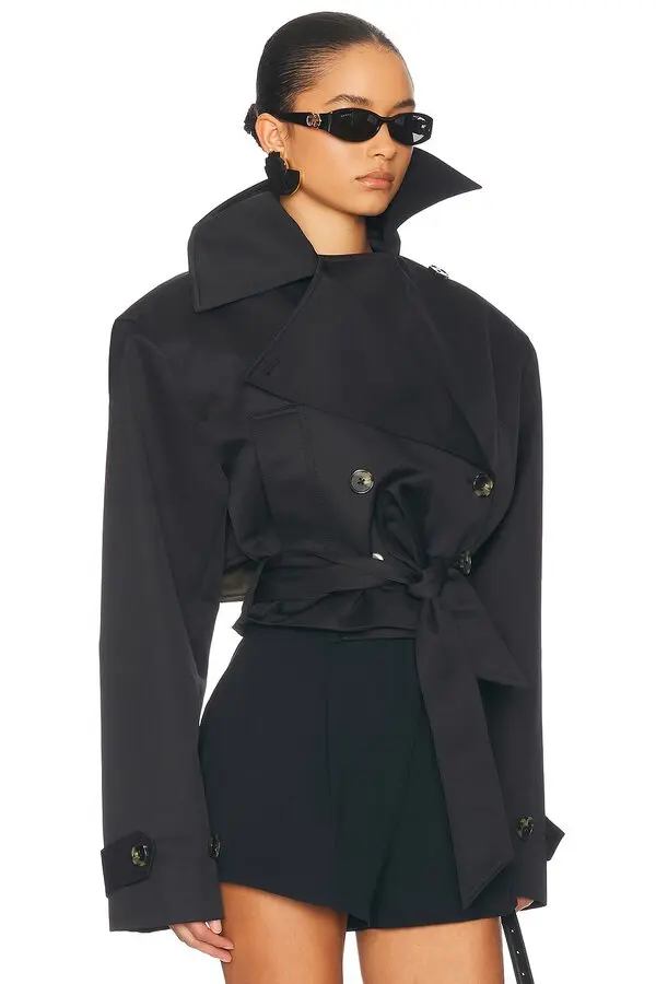 HELSA Oversized Cropped Trench