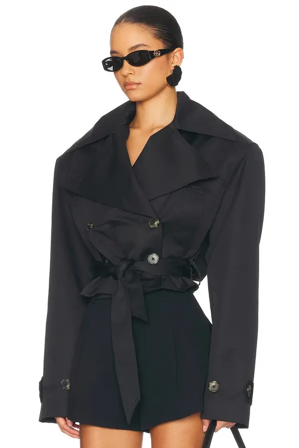 HELSA Oversized Cropped Trench