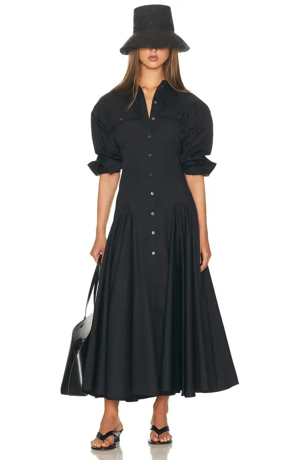 HELSA Godet Shirt Dress