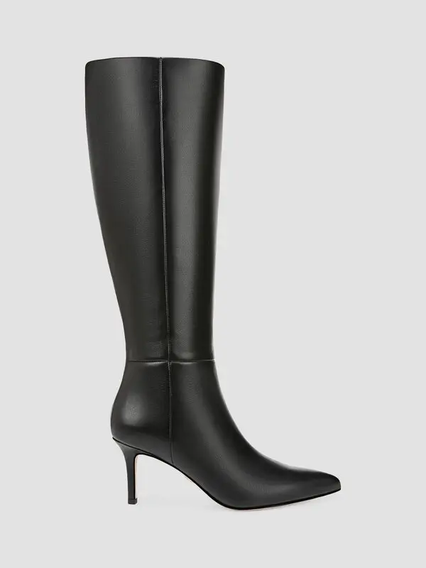 Veronica Beard Lisa 70mm Tall-shaft Leather Boots - Black