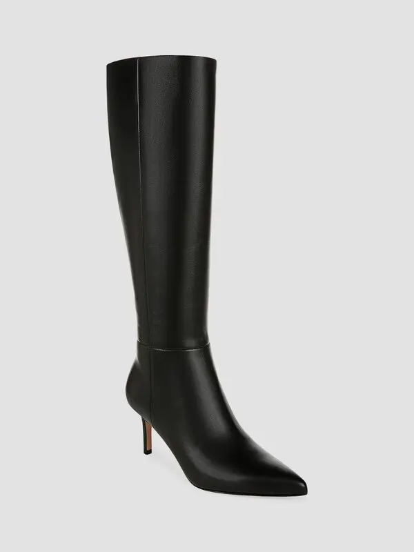 Veronica Beard Lisa 70mm Tall-shaft Leather Boots