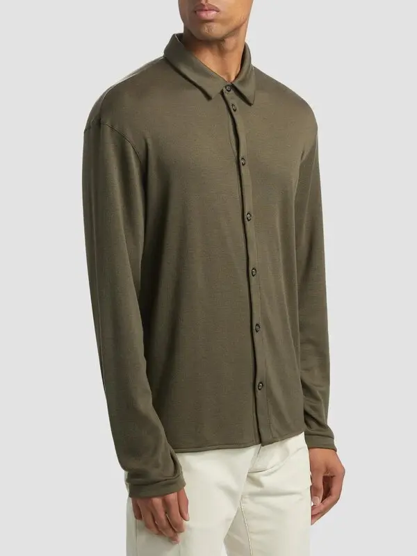 Giorgio Armani Button-front Cashmere Shirt
