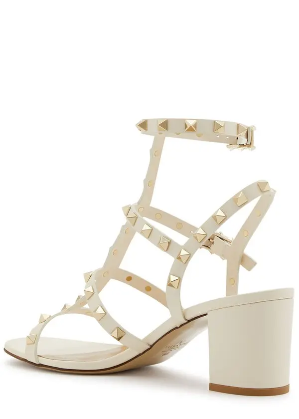 Valentino Garavani Rockstud 60 Leather Sandals - Ivory