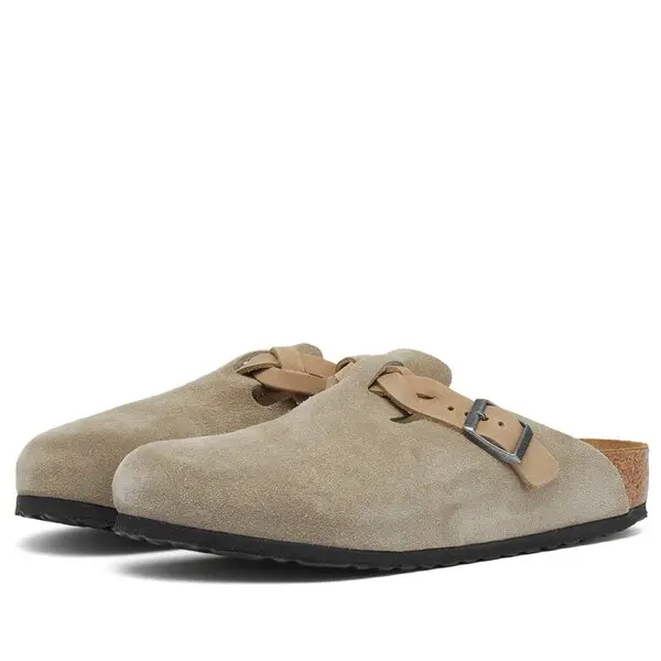 BIRKENSTOCK Boston Braided Clog - Taupe