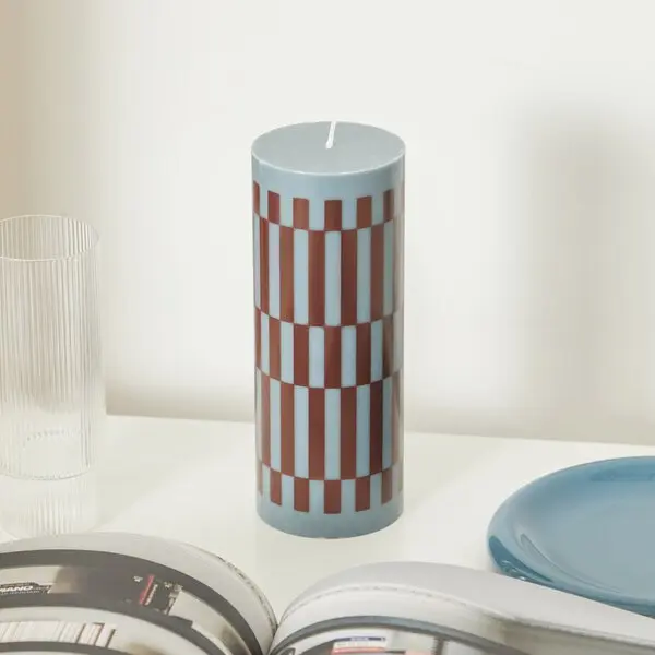 HAY Column Candle Medium - Anthrachite/bordeaux