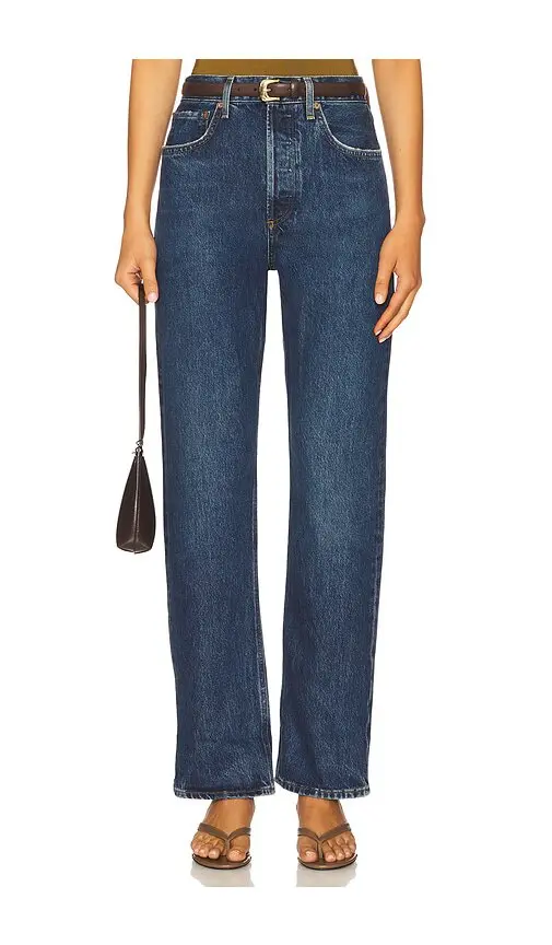 AGOLDE Fran Wide Leg Jeans - Blue