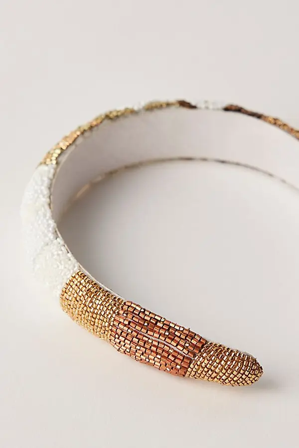 Free People Last Summer Beaded Hard Headband In Neutral - 83  display picture 1