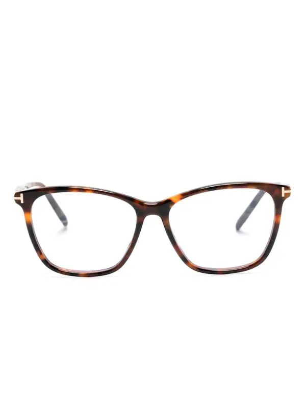 TOM FORD Rectangle-frame Glasses - Brown