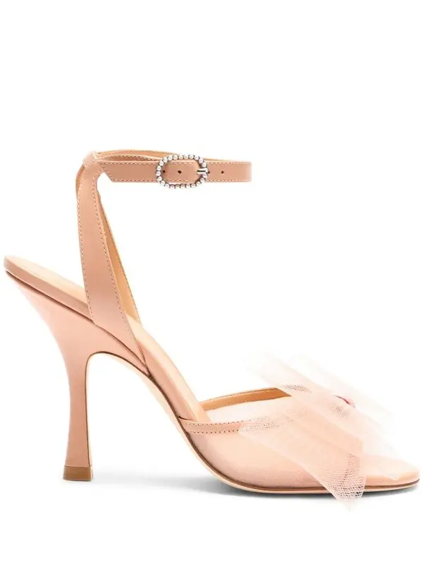 STUART WEITZMAN 100mm Bow Sandals - Neutrals