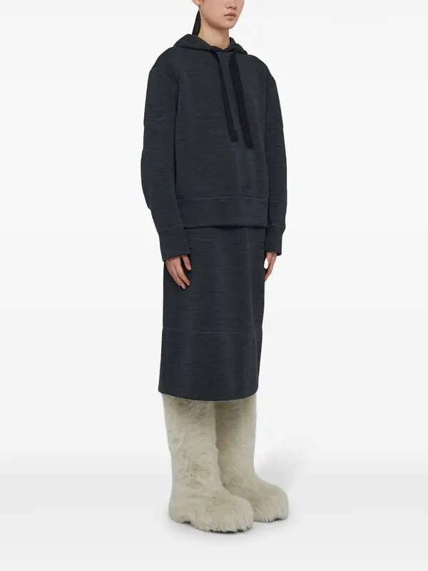 JIL SANDER Drawstring Wool Hoodie