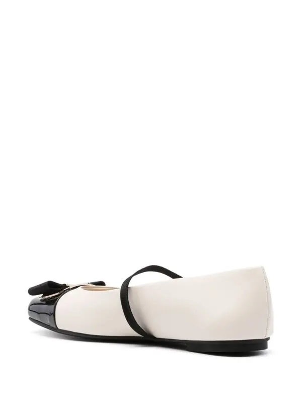 FERRAGAMO Vara Bow Ballerina Flats - Neutrals