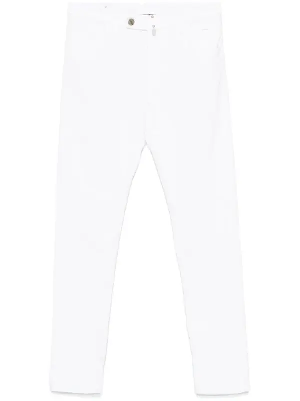 Incotex Corduroy Straight Leg Trousers - White