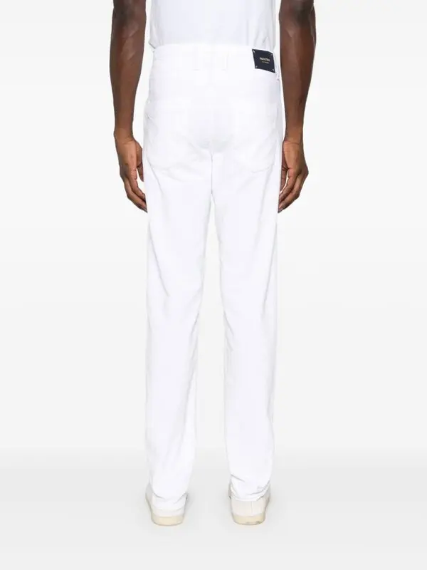 Incotex Corduroy Straight Leg Trousers - White