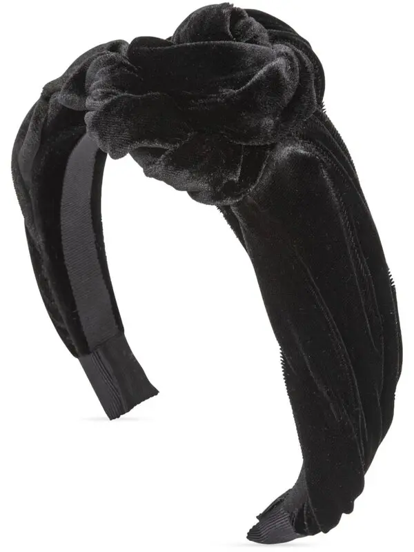 JENNIFER BEHR Amina Velvet Headband - Black