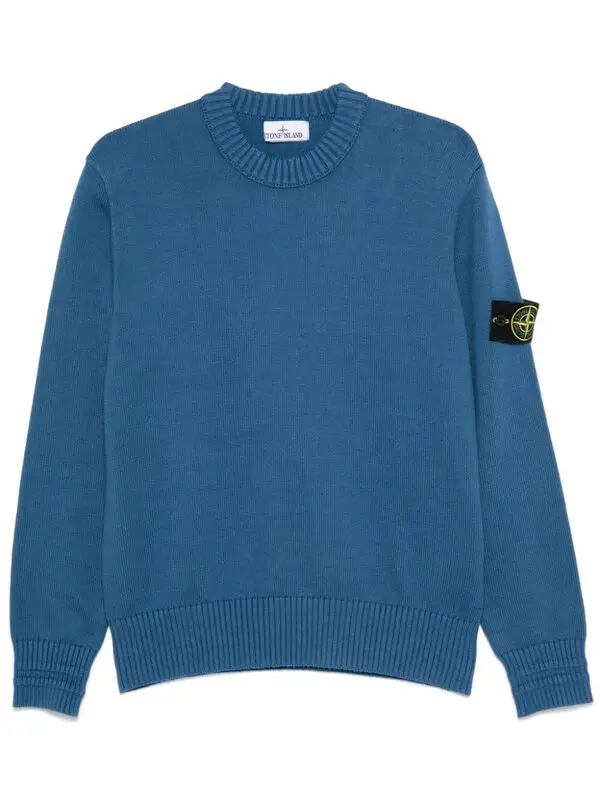 Stone Island Compass Badge Sweater - Blue