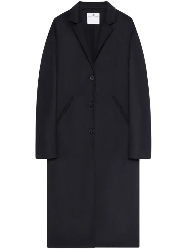 COURREGES Double-face Wool Cocoon Coat