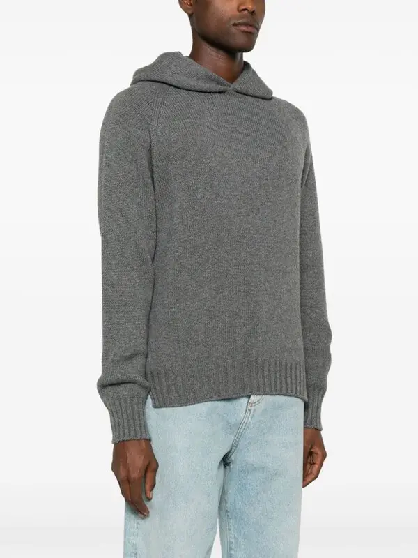 MA'RY'YA Ribbed-knit Hoodie