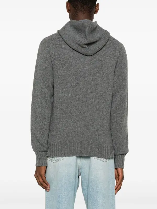MA'RY'YA Ribbed-knit Hoodie