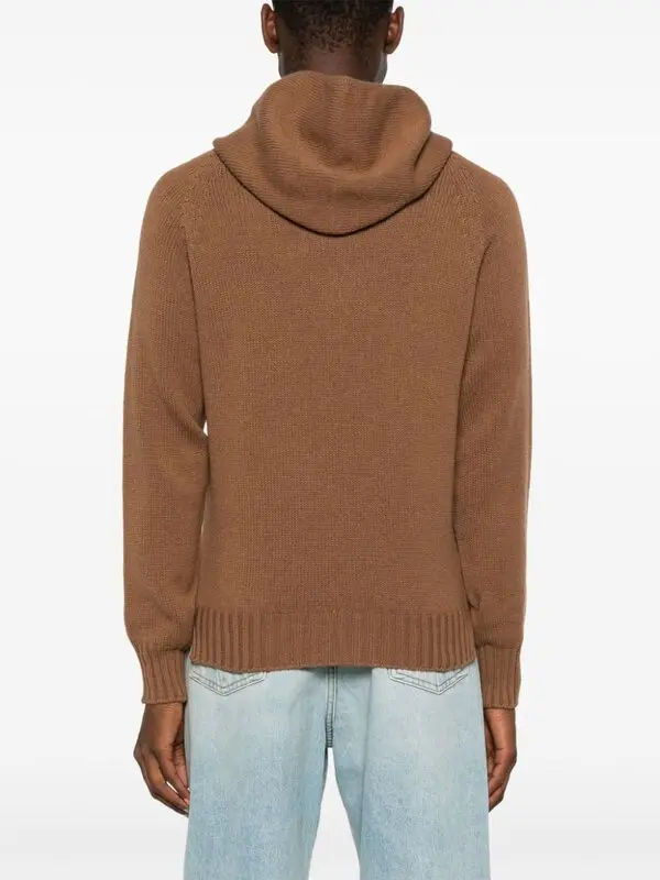 MA'RY'YA Ribbed-knit Hoodie
