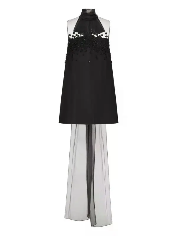Valentino Garavani Embroidered Mini Dress - Black