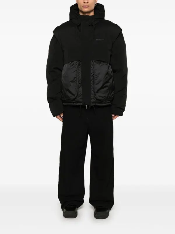 REPRESENT Hooded Puffer Jacket - Black