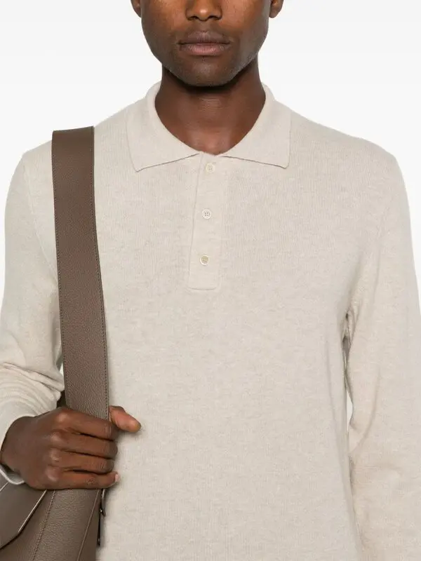 ZANONE Marl-knit Polo Shirt - Neutrals