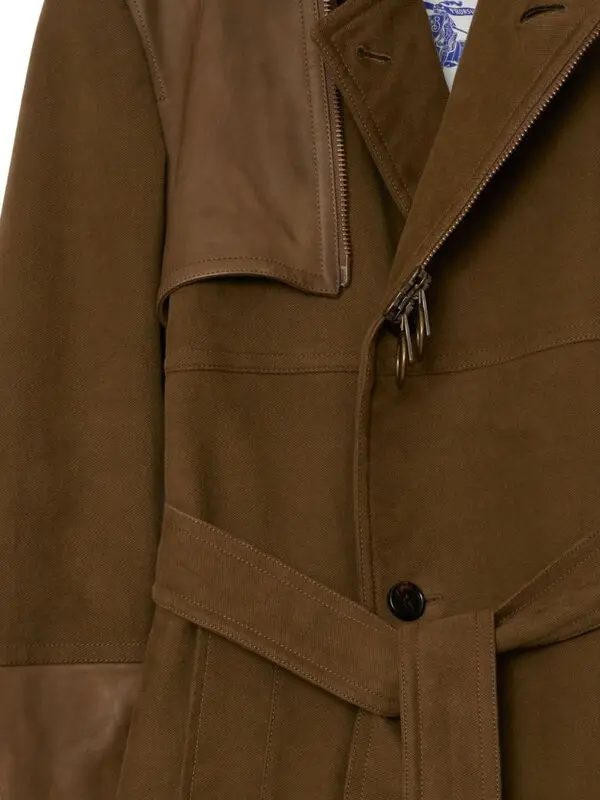 Burberry Panelled Trench Coat - Brown