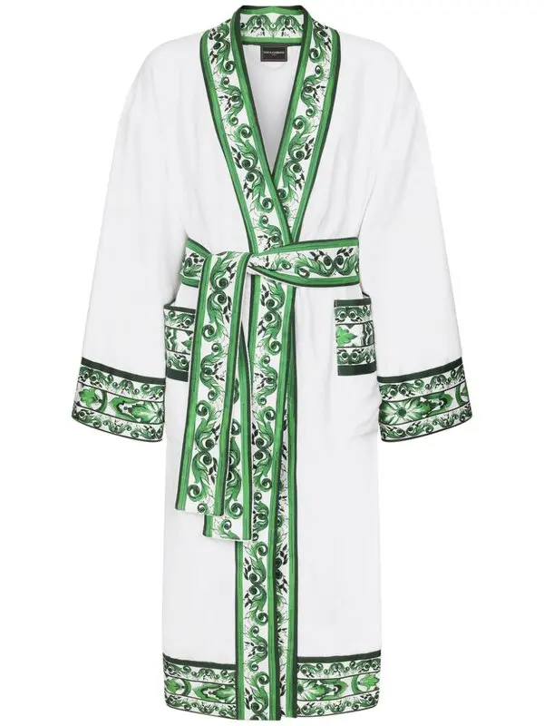 Dolce & Gabbana Terry Bath Robe - White