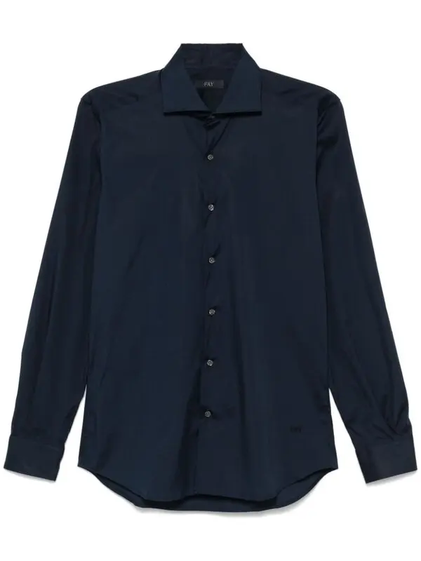FAY Cutaway-collar Shirt - Blue