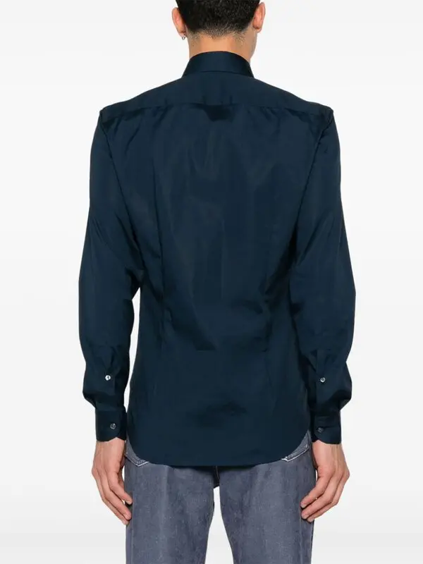 FAY Cutaway-collar Shirt - Blue