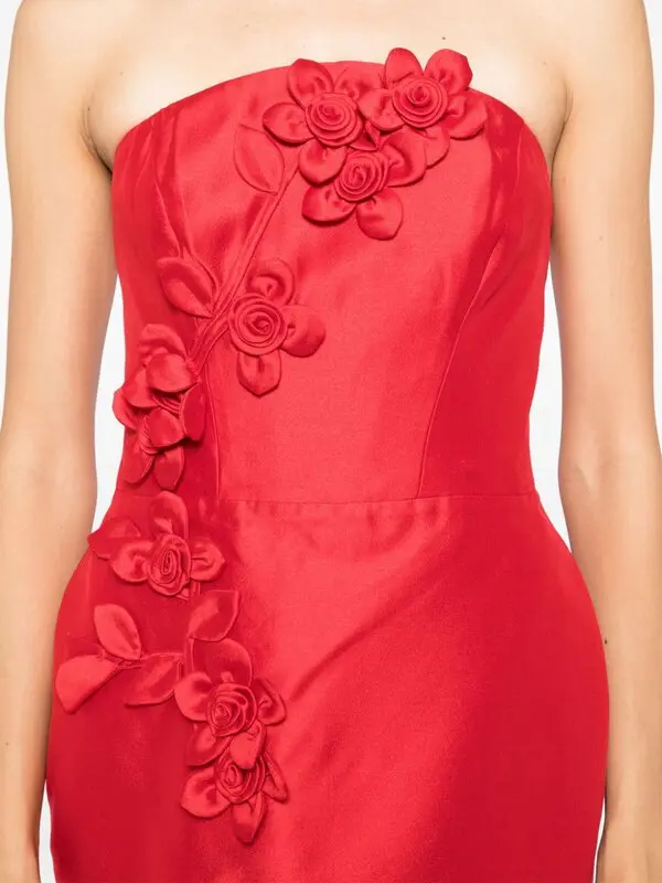 chinese dress ladies Mirrored Lace Floral Sleeveless Gown