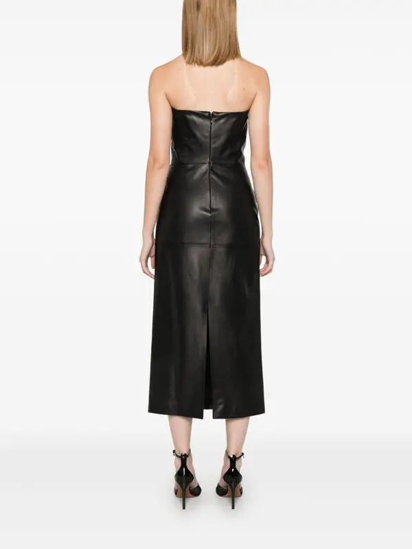 NENSI DOJAKA Leather Midi Dress