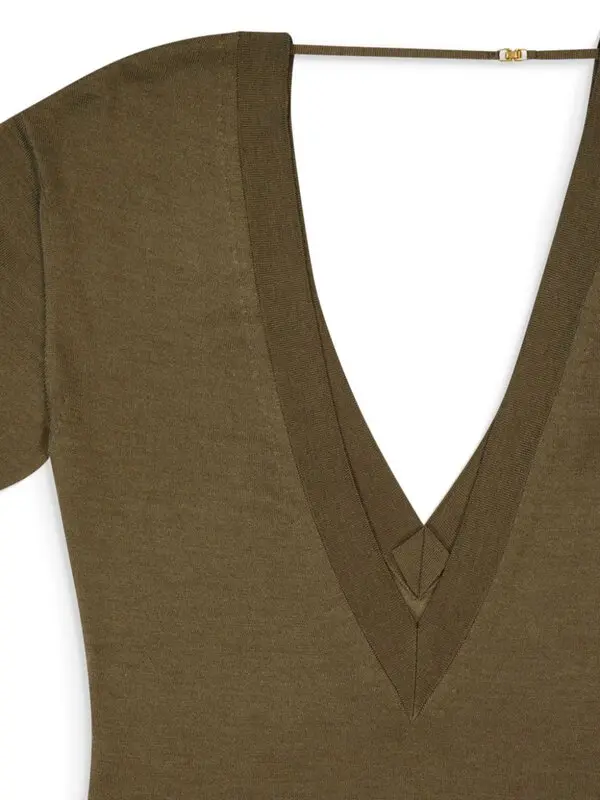Saint Laurent Fine-knit Bodysuit - Green