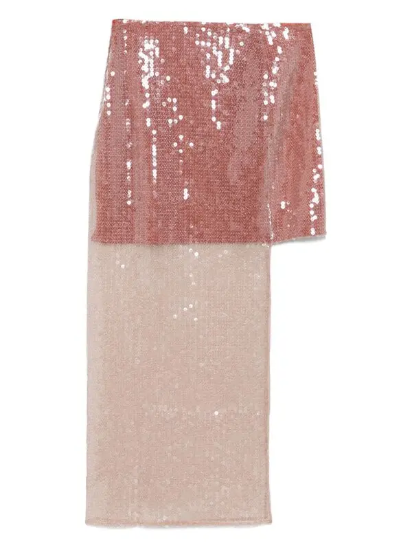 NENSI DOJAKA Asymmetric Sequin Midi Skirt