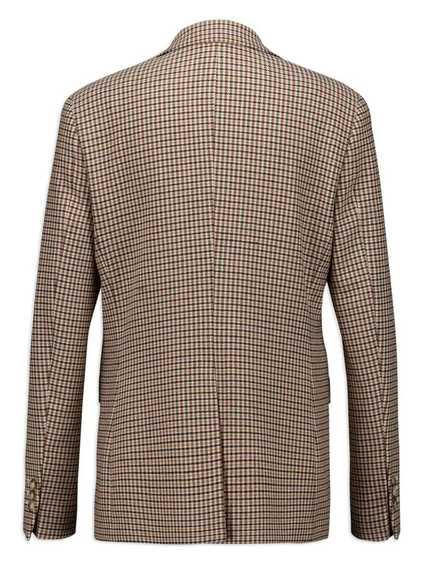 PAULA Houndstooth-check Wool Blazer