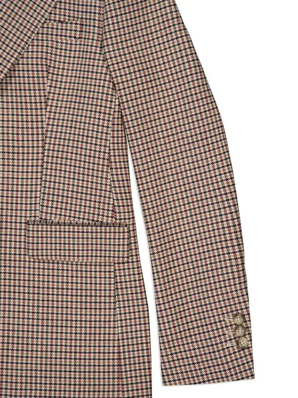 PAULA Houndstooth-check Wool Blazer