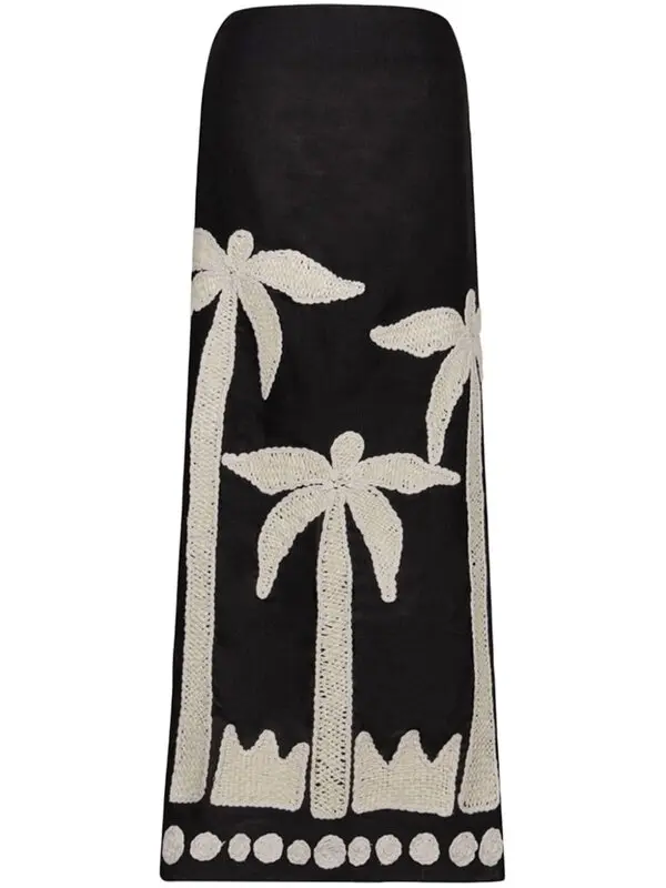 Johanna Ortiz Feliz Augurio Maxi Skirt - Black