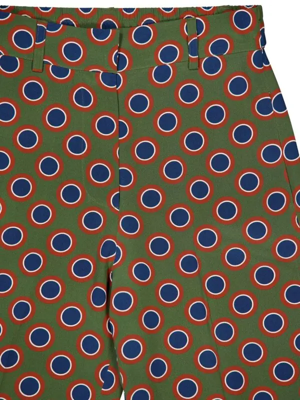 PAULA Printed Silk Trousers - Green