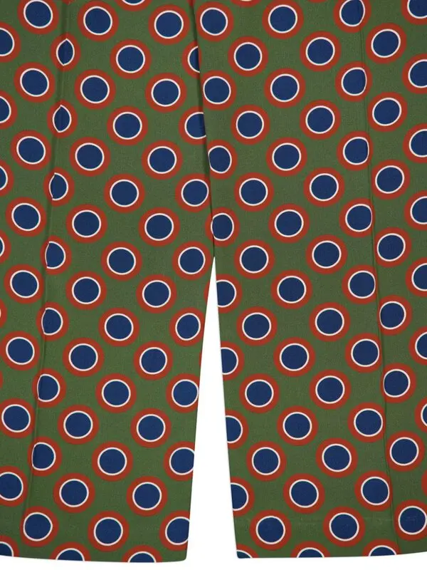PAULA Printed Silk Trousers - Green