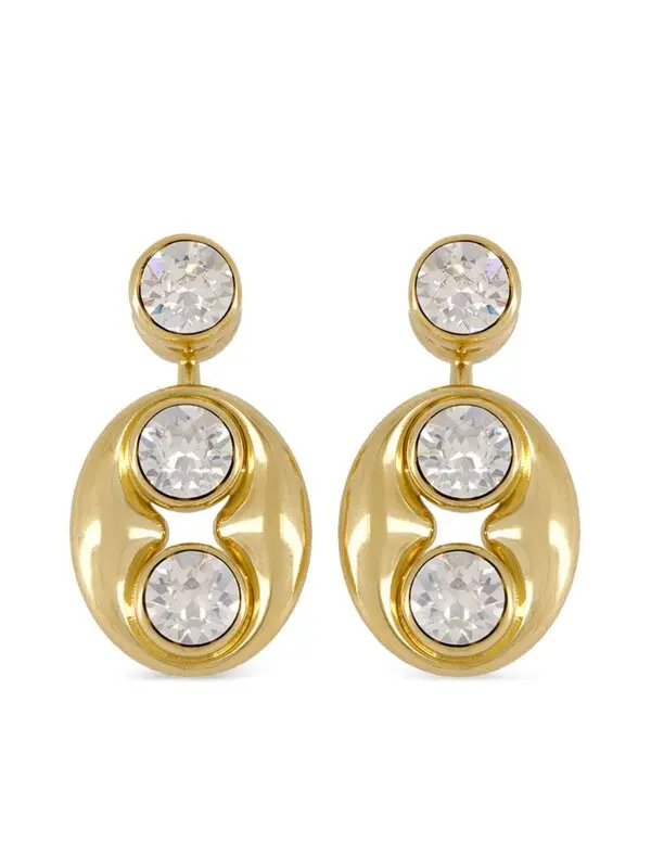 Amina Muaddi Iris Earrings - Gold