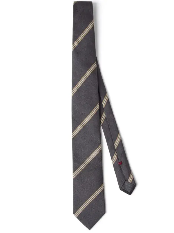 Brunello Cucinelli Silk Tie - Grey
