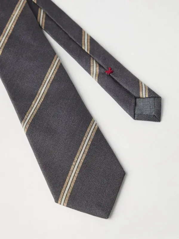 Brunello Cucinelli Silk Tie - Grey
